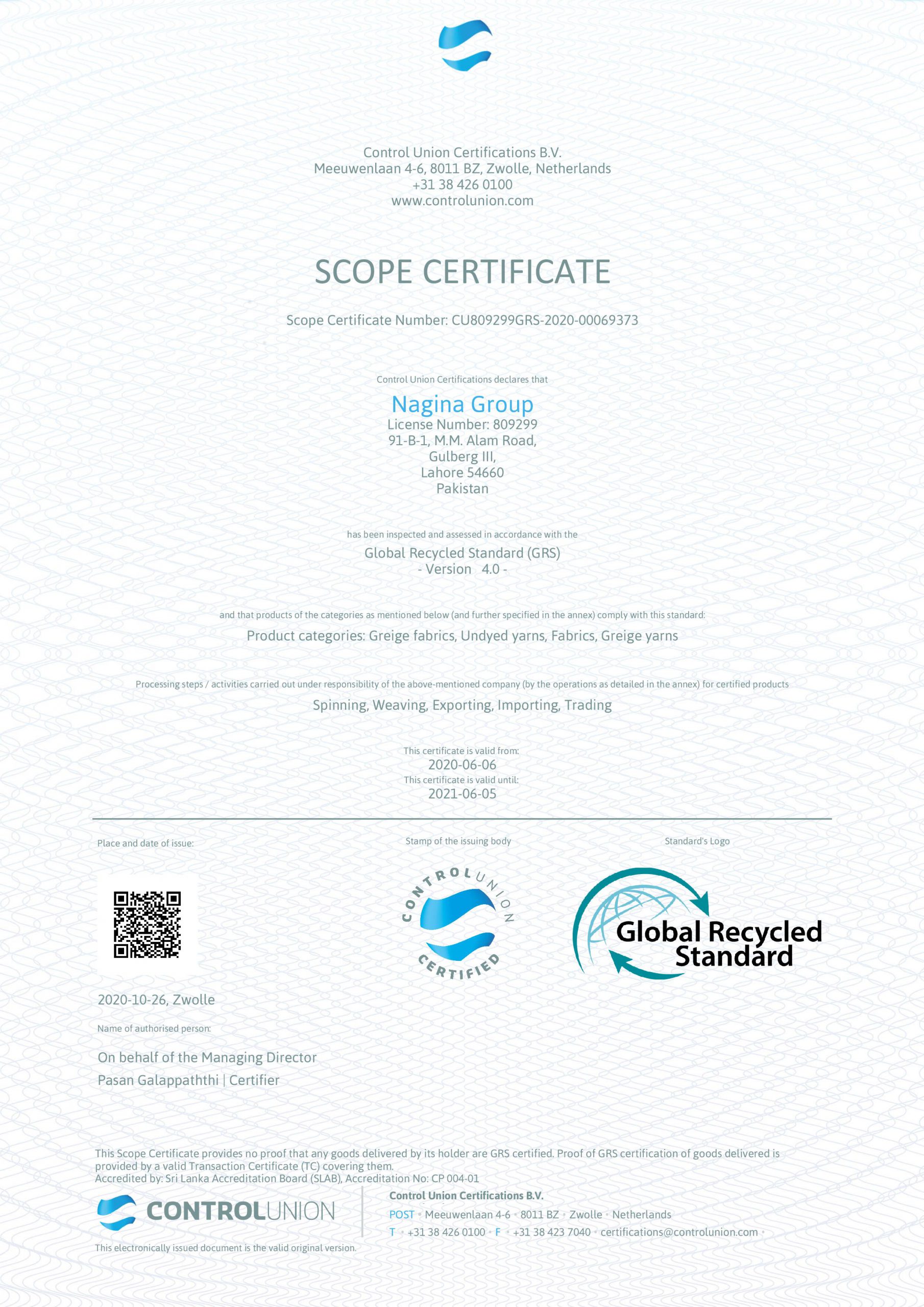 National / International Award, Recognition – Esml – Nagina Group